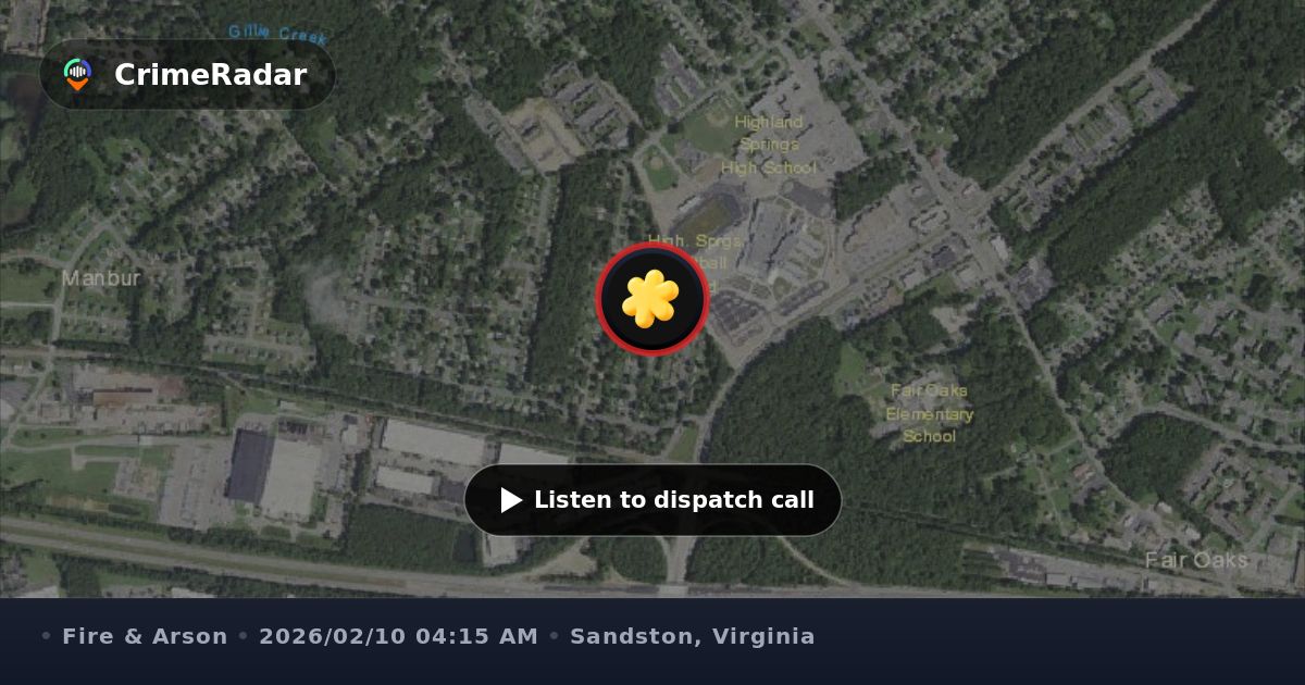 Fire alarm prompts evacuation on East Park Court, Sandston VA | CrimeRadar