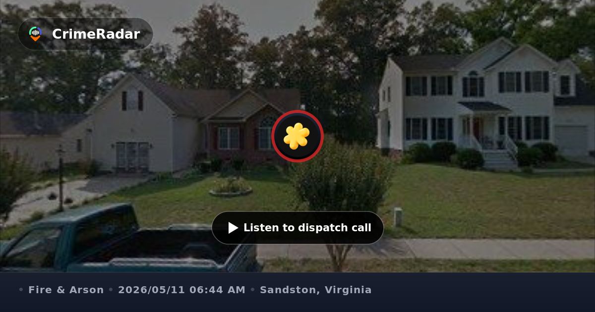 House fire with three people evaluated, Sandston VA | CrimeRadar