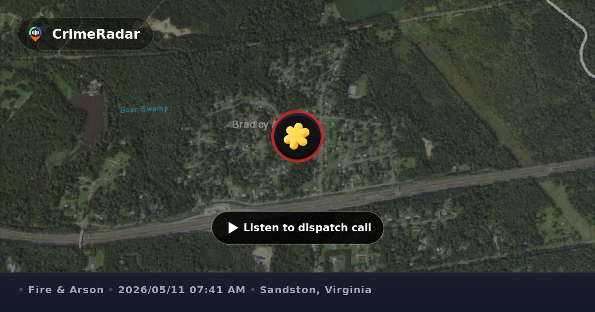 Moderate fire hazard reported on Webster Road, Sandston VA | CrimeRadar