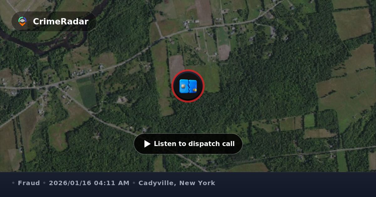 Possible fraud involving personal property in Cadyville, Cadyville NY ...