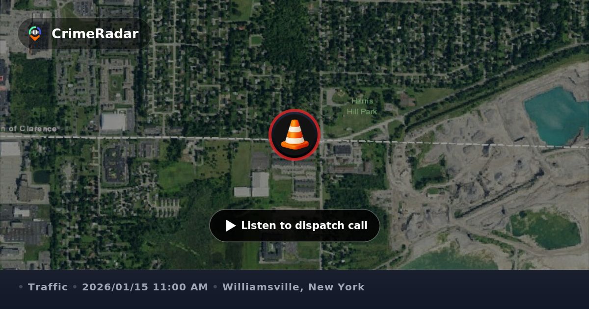 Possible vehicle accident near the Belvedere, Williamsville NY | CrimeRadar