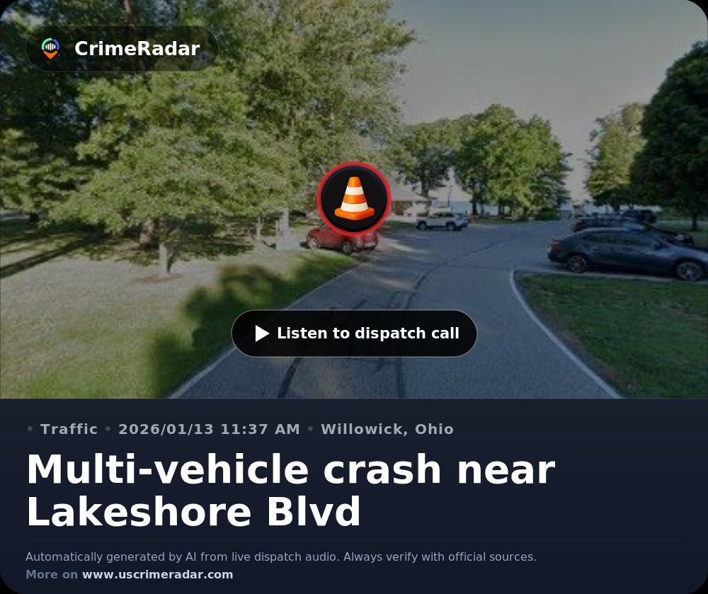 Multi-vehicle crash near Lakeshore Blvd, Willowick OH | CrimeRadar