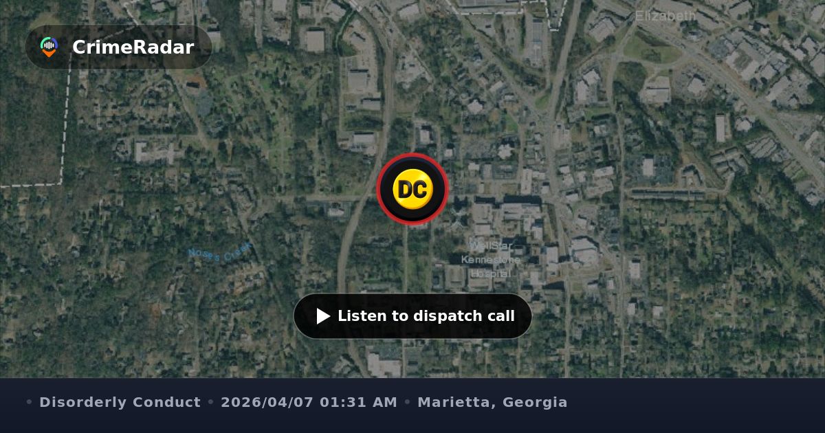 Disorderly person in hospital emergency lobby, Marietta GA | CrimeRadar