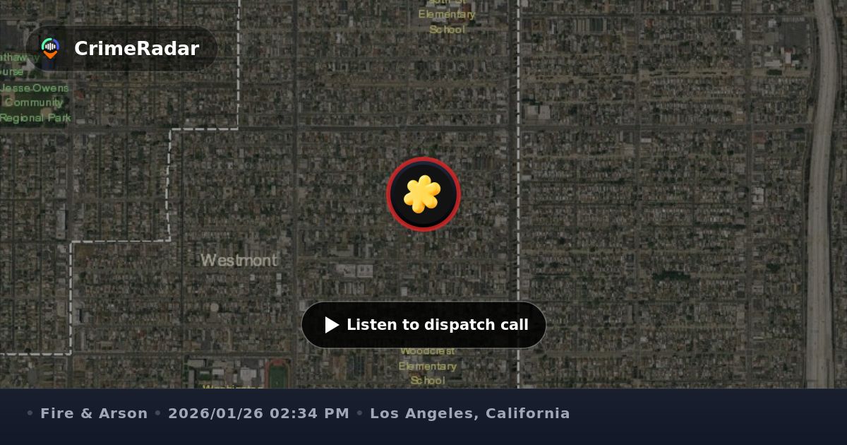 Fire crews contain oven fire on 104th St, Los Angeles CA | CrimeRadar