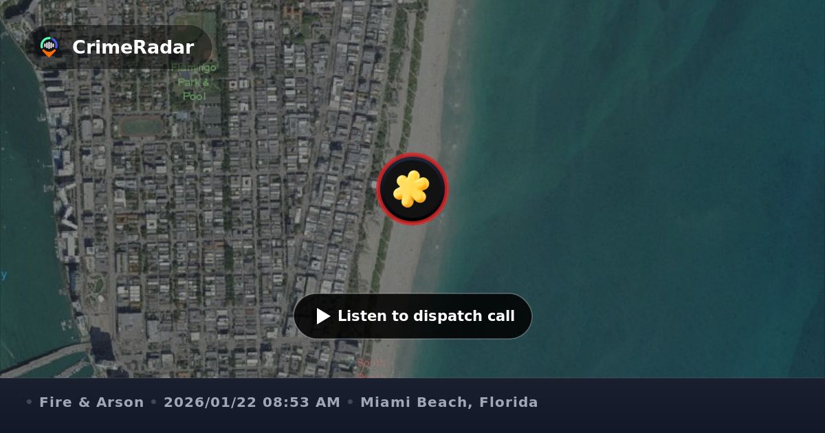 Possible sprinkler activation at Ocean Dr warehouse, Miami Beach FL ...