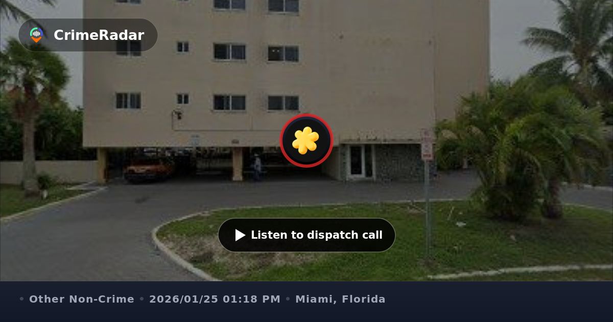 Hazardous leak at Brentwood Apartments, Miami FL | CrimeRadar