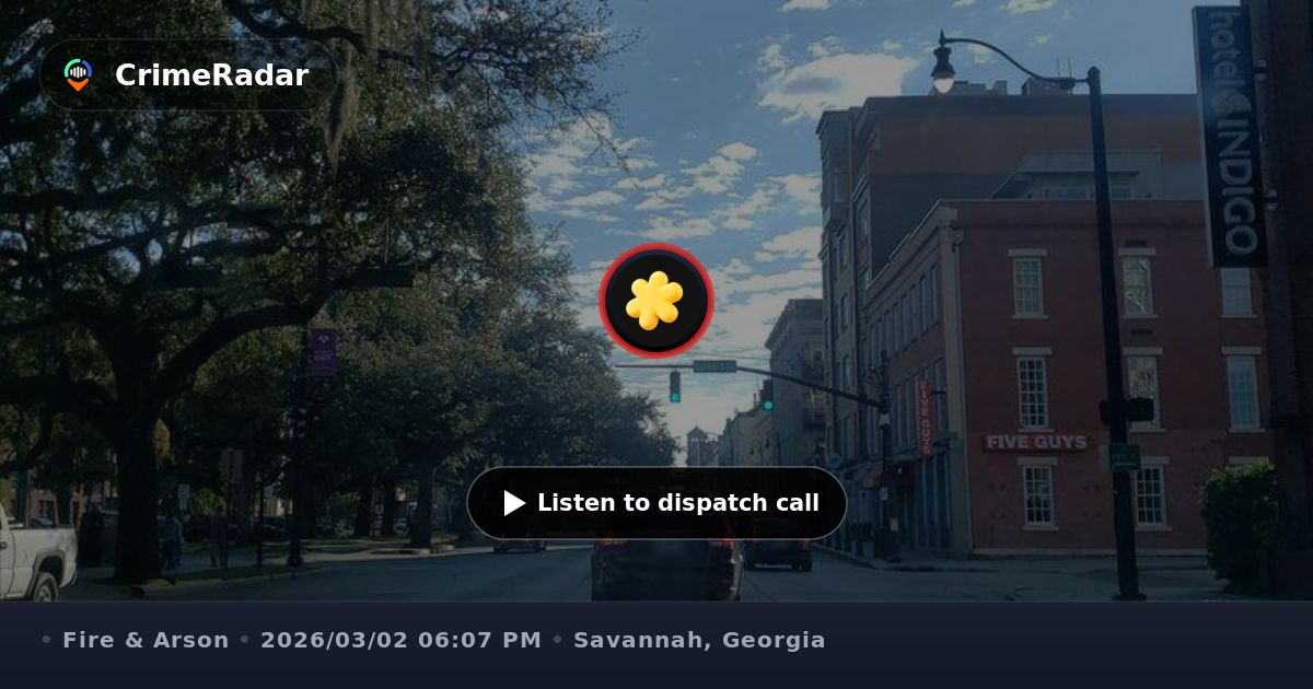 Fire alarm at Hotel Indigo on West Bay Street, Savannah GA | CrimeRadar