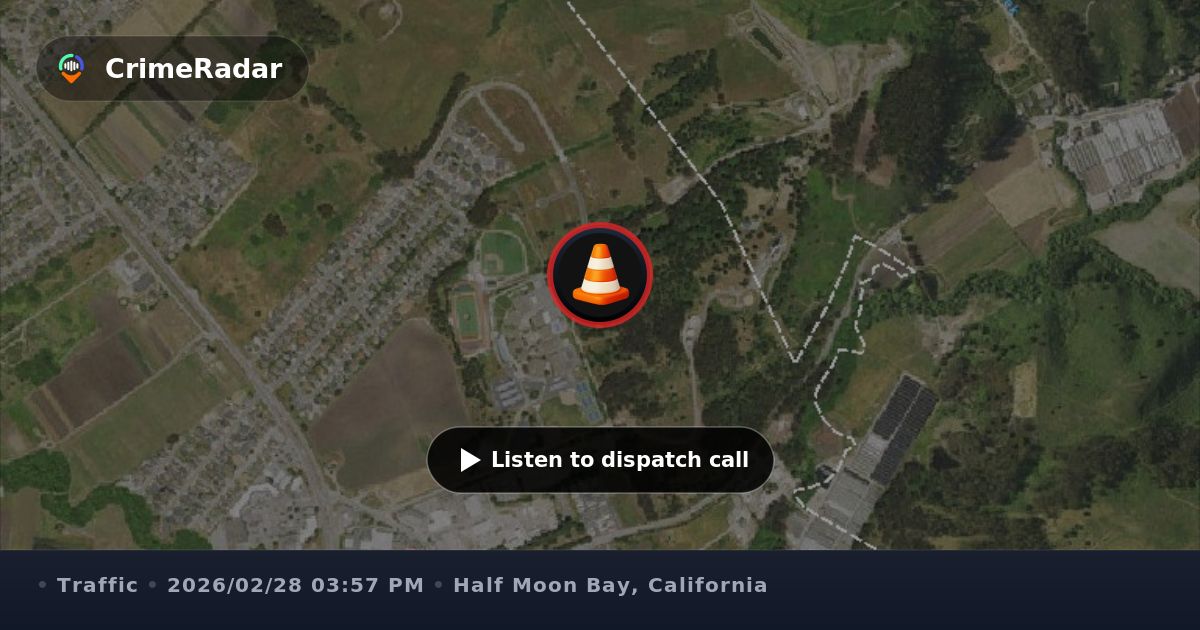 Traffic crash blocking westbound Highway 92, Half Moon Bay CA | CrimeRadar