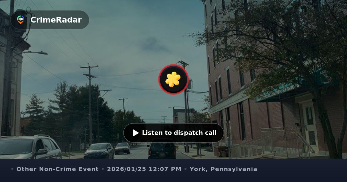 Animal incident reported near South George St, York PA | CrimeRadar