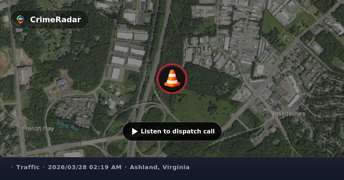 Reported crash near Kings Acres Road bridge, Ashland VA | CrimeRadar