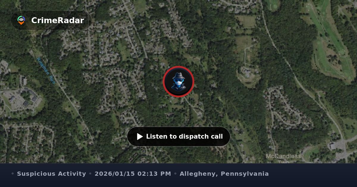 Possible suspicious activity near Salisbury Ct, Allegheny County PA ...