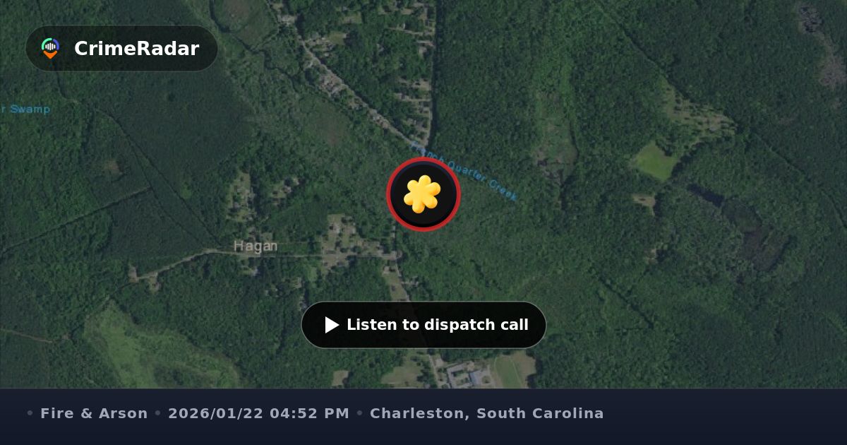 Fire alarm possible near Canehoy Road, Charleston SC | CrimeRadar