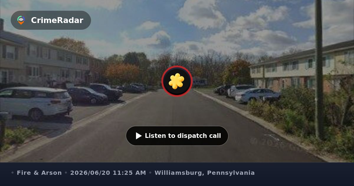 Fire alarm at home on Quail Drive, Williamsburg PA | CrimeRadar