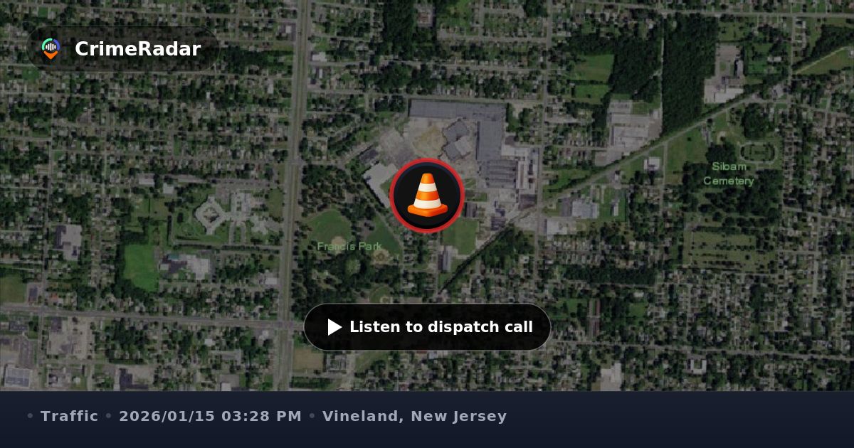 Crash reported near East Park Ave and Northeast Ave, Vineland NJ ...