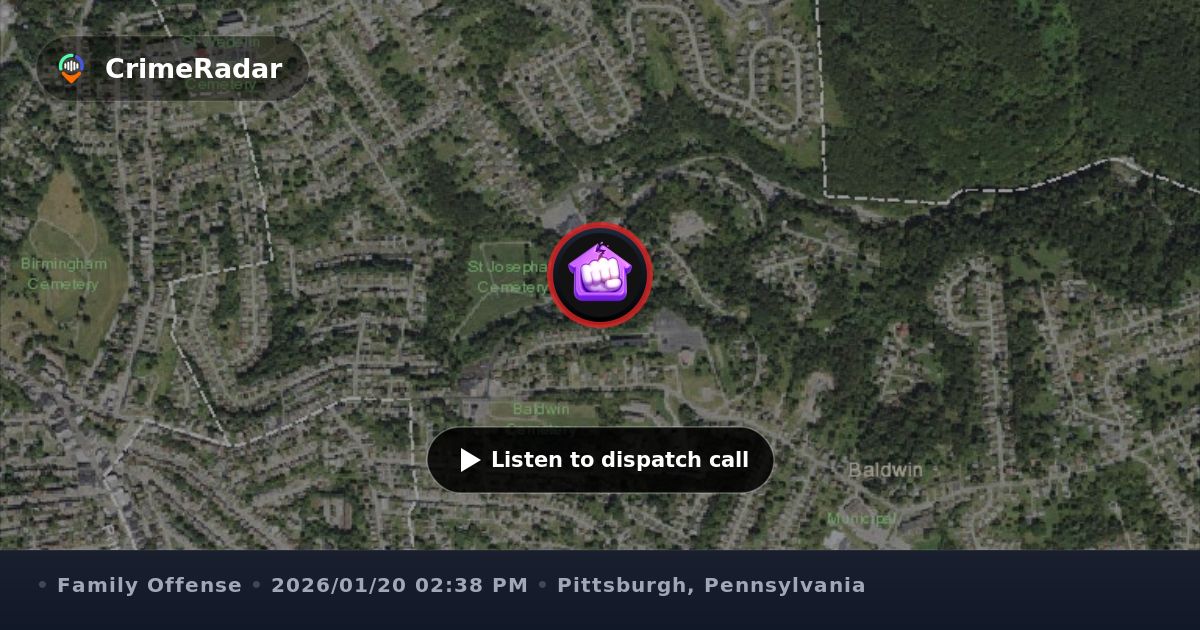 Possible domestic dispute near Glass Run Rd, Pittsburgh PA | CrimeRadar
