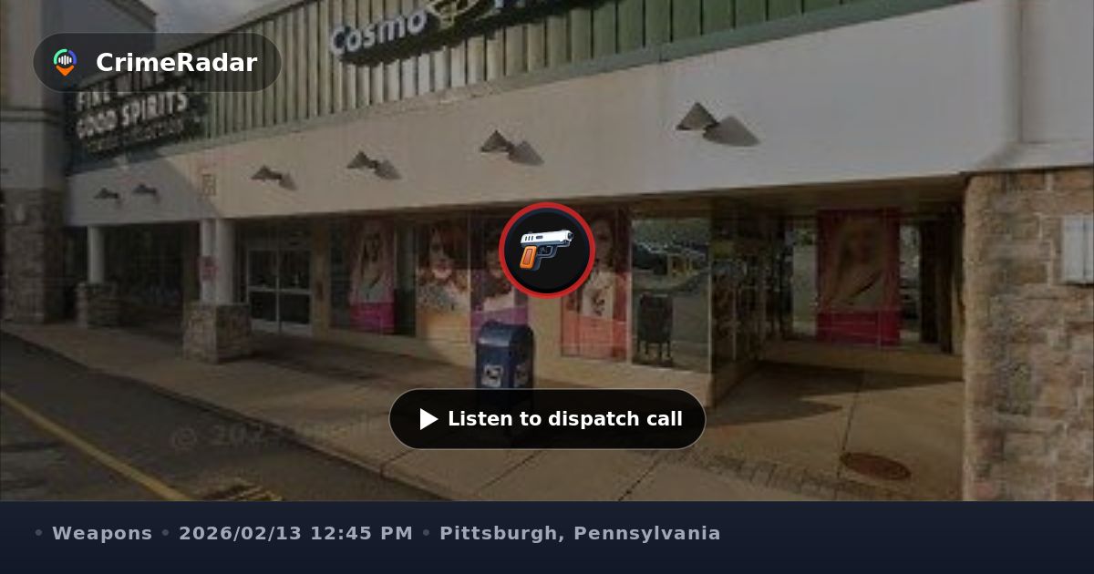 Customer leaves store after gun threat comment, Pittsburgh PA | CrimeRadar