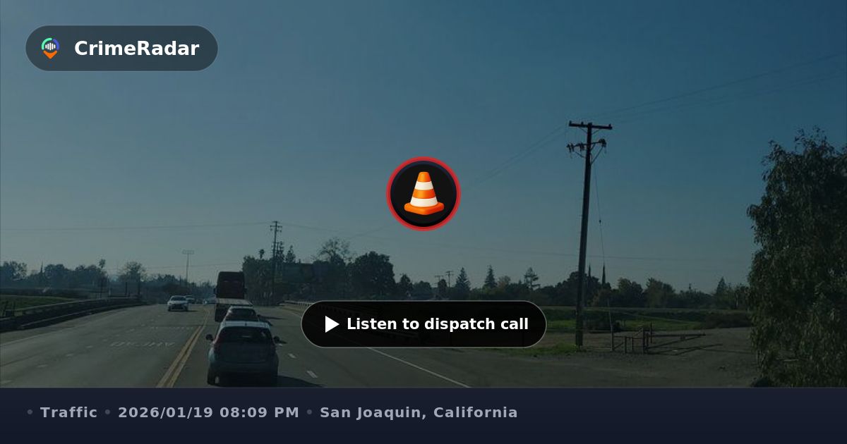 Vehicle hits guardrail near Highway 99 off-ramp, San Joaquin County CA ...