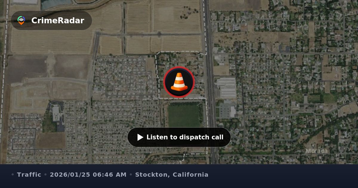 Guardrail damaged at Morada overcrossing, Stockton CA | CrimeRadar