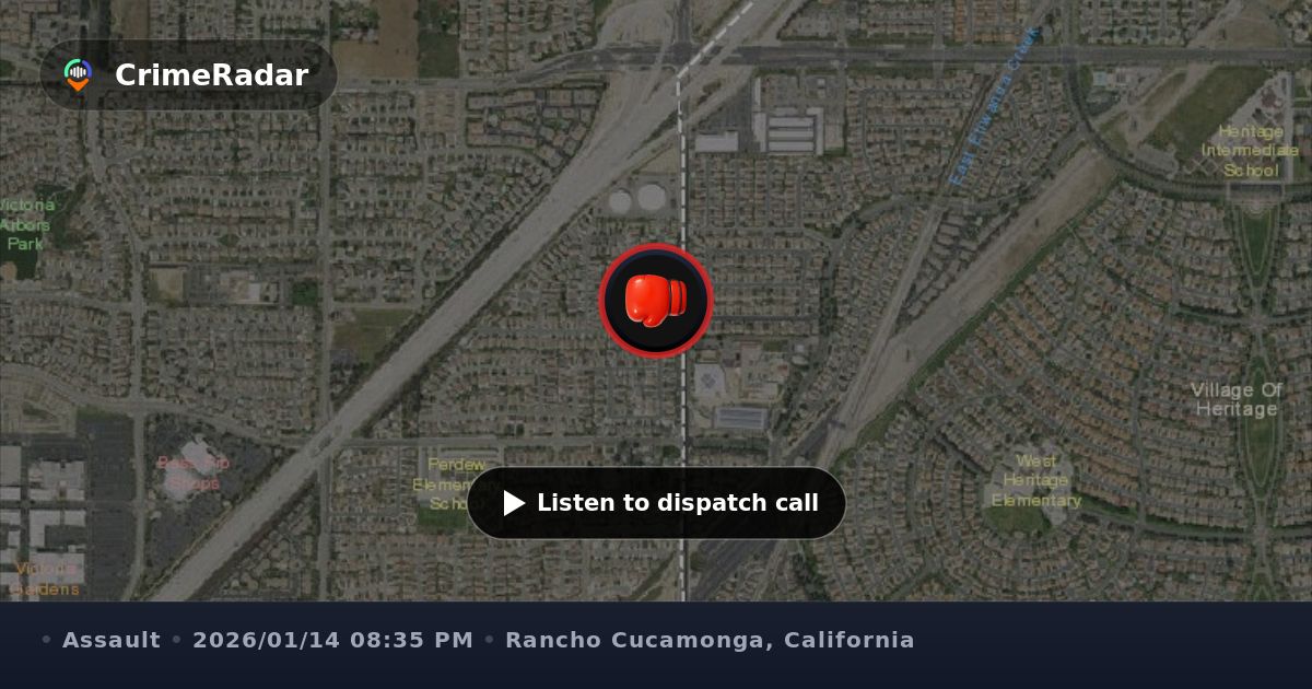 Apparent assault at Garcia Park, Rancho Cucamonga CA | CrimeRadar