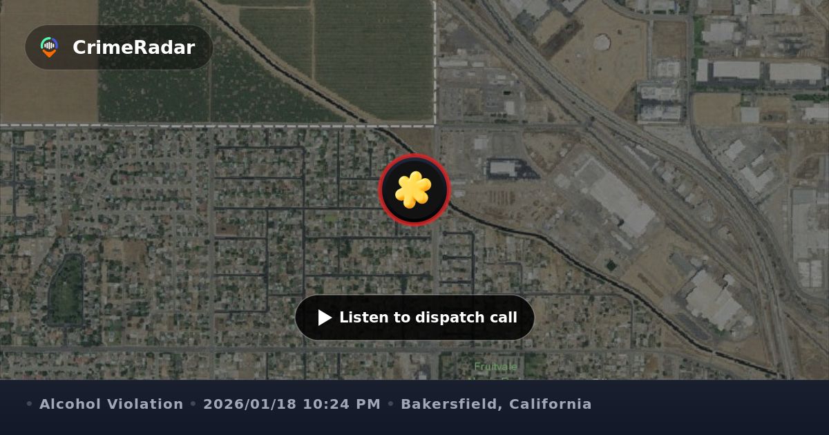 Apparent DUI suspect flees near Fruitvale Ave, Bakersfield CA | CrimeRadar