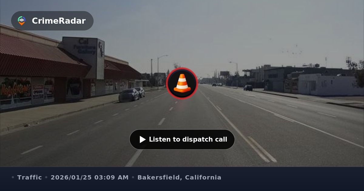 Officers conduct traffic stop near 7th and Chester, Bakersfield CA ...