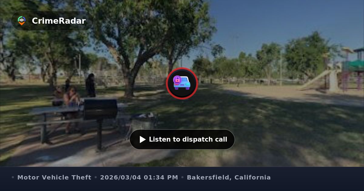 Officers check reported stolen Dodge at Beach Park, Bakersfield CA ...
