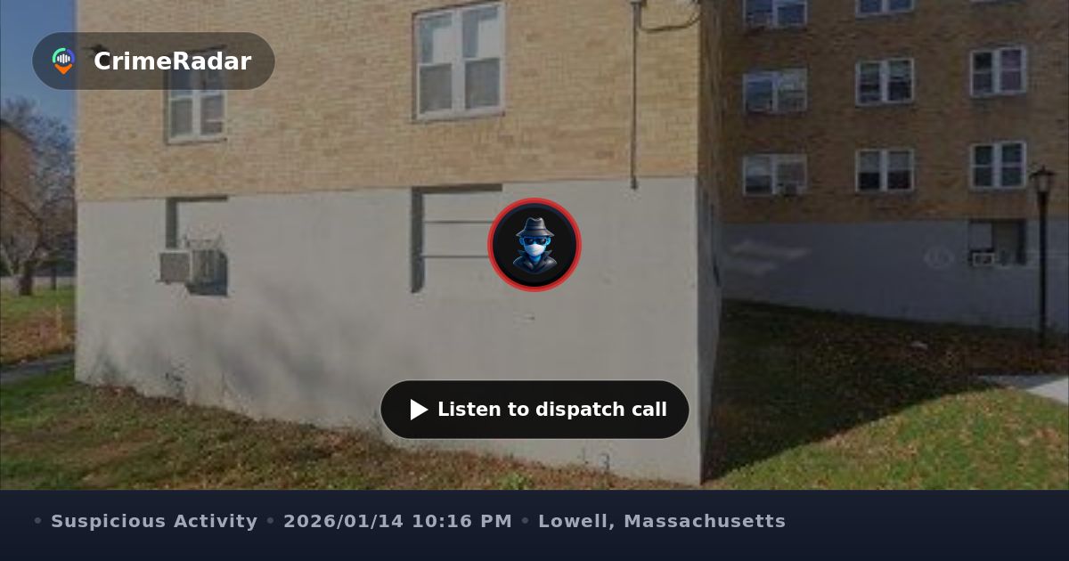 Possible suspicious vehicle near Summer St, Lowell MA | CrimeRadar