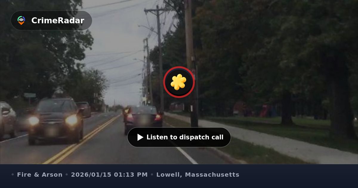 Cooking sets off alarm near Cross St, Lowell MA | CrimeRadar