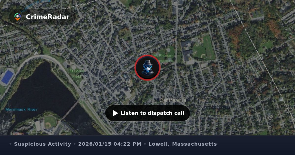 Suspicious person near Devlins Ave and Stanley St, Lowell MA | CrimeRadar