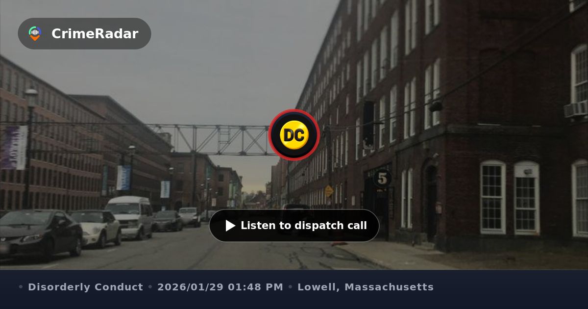 Officer responds to neighbor dispute on Jackson St, Lowell MA | CrimeRadar