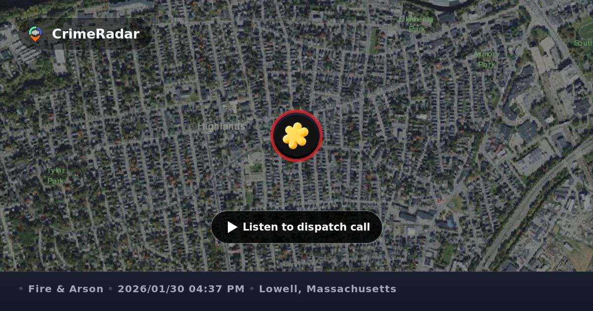 Fire crew handles water leak on Liberty St, Lowell MA | CrimeRadar