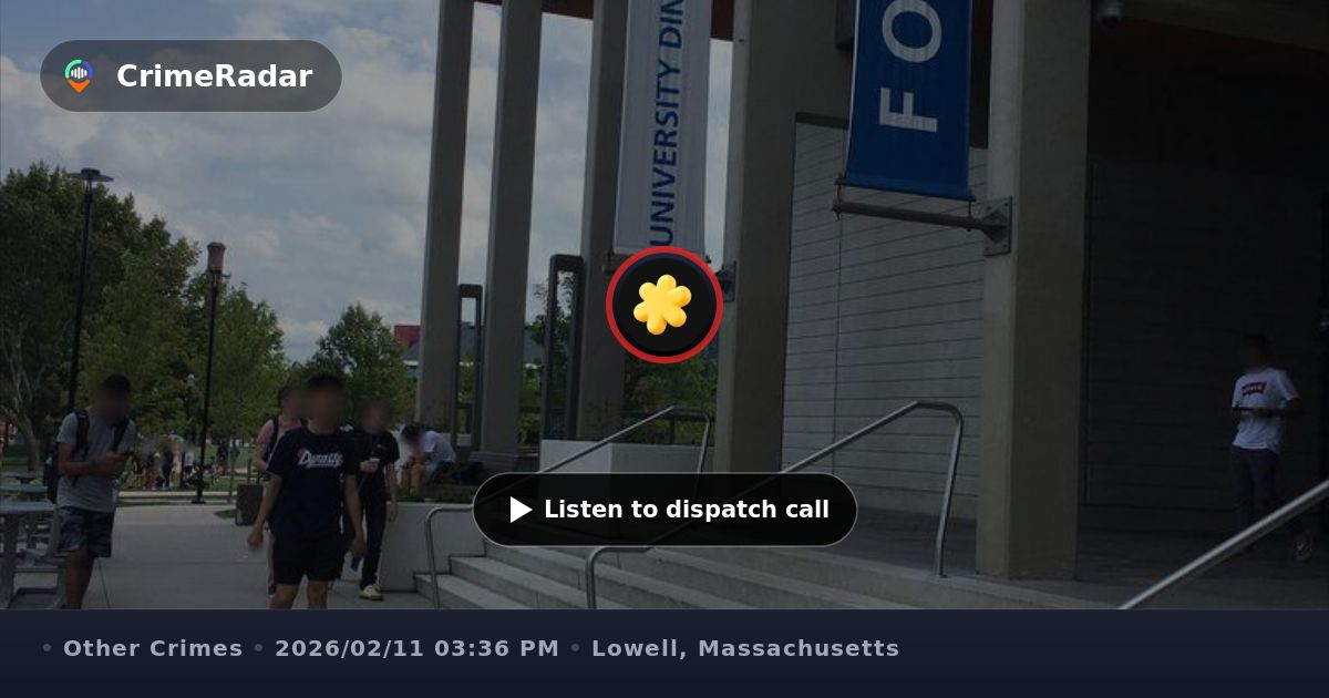 Lost property reported outside Fox Hall lobby, Lowell MA | CrimeRadar