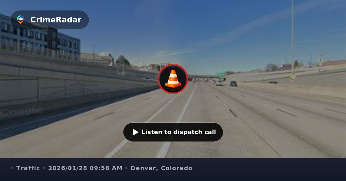 Traffic blocked on I-25 ramp due to incident, Denver CO | CrimeRadar