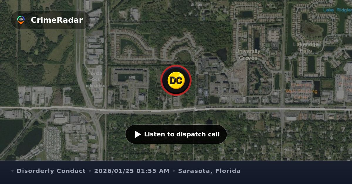 Deputies respond to argument near University Pkwy, Sarasota FL | CrimeRadar