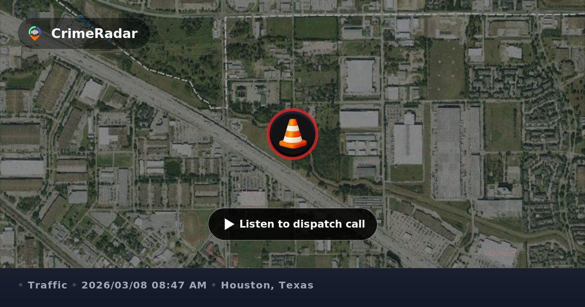 Traffic stop with one person detained, Houston TX | CrimeRadar