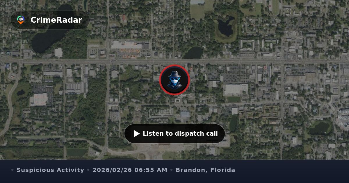 Suspicious gray SUV enters Landon Preserve, Brandon FL | CrimeRadar