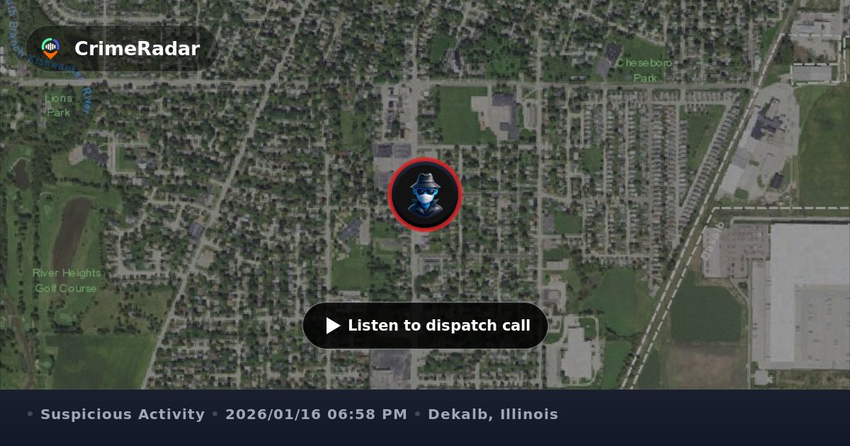 Suspicious activity near South Seventh Street, Dekalb IL | CrimeRadar