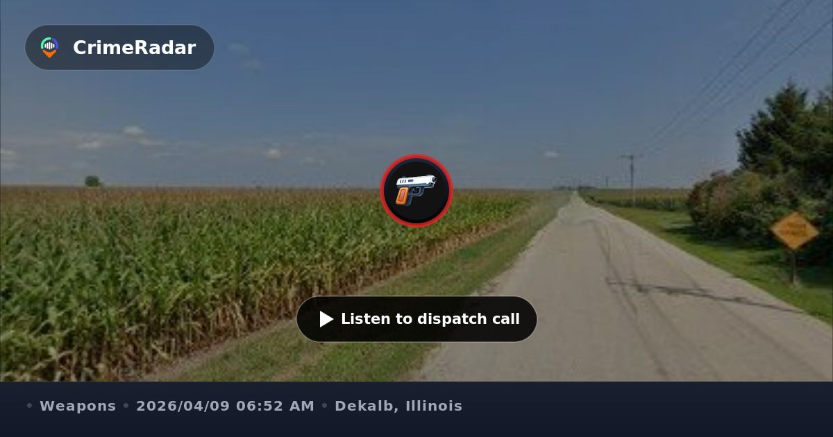 Man with machete alarming people near bus stop, Dekalb County IL ...