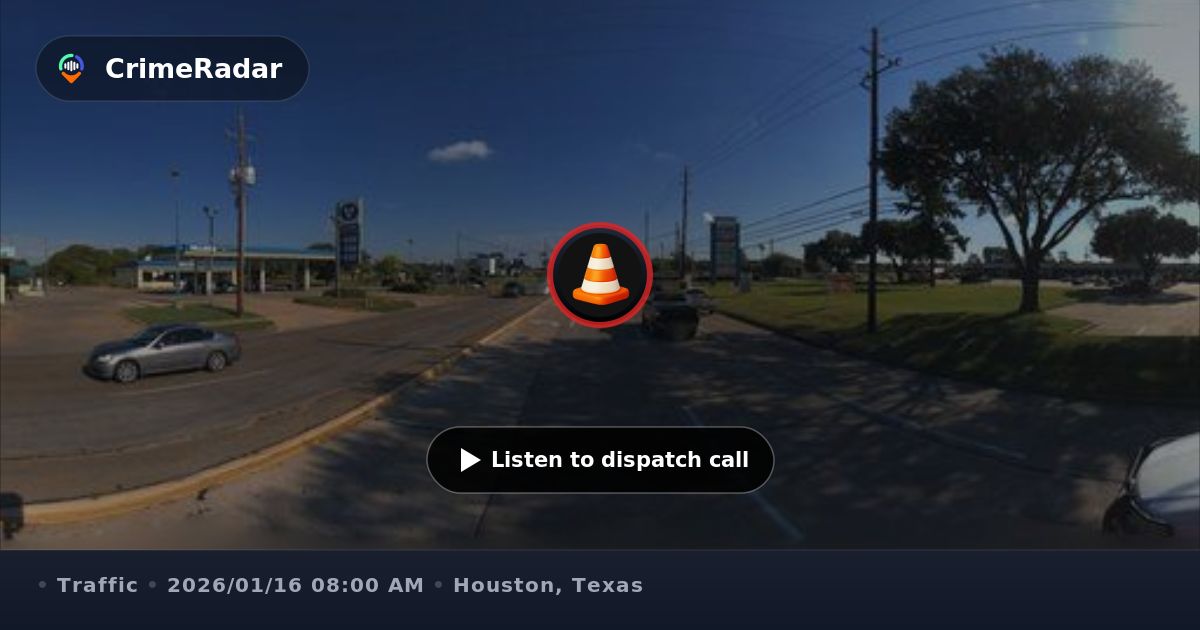 Traffic stop near Jones Rd Shell gas station, Houston TX | CrimeRadar