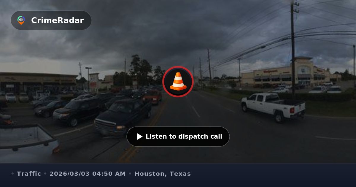 Traffic stop on gray Chevy Cruze with police, Houston TX | CrimeRadar