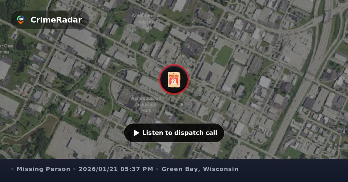 Possible runaway near Main Avenue, Green Bay WI | CrimeRadar