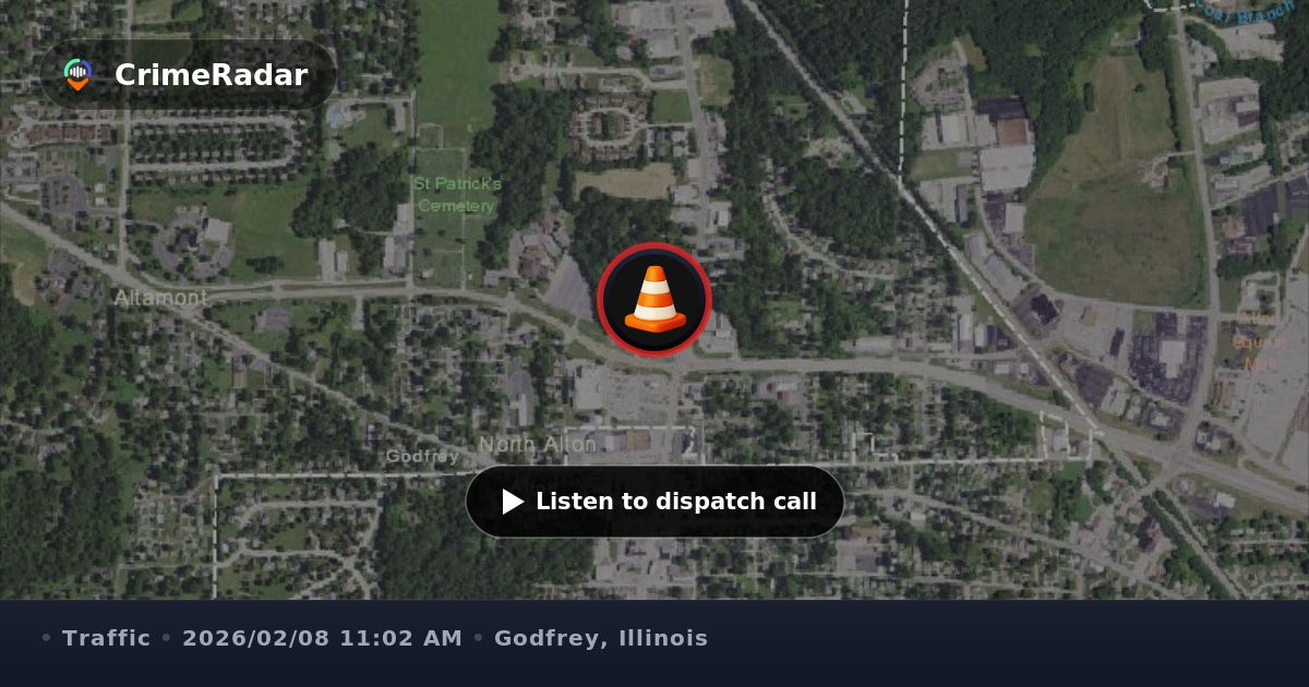 Minor injuries in two-car crash near Godfrey Rd, Godfrey IL | CrimeRadar