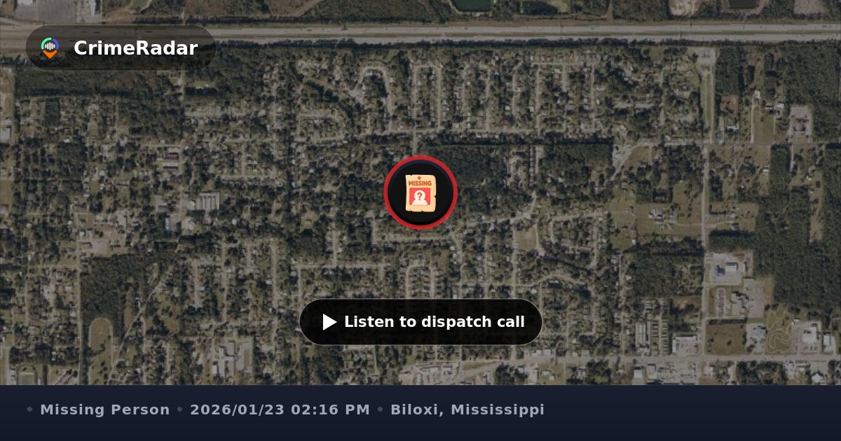 Possible missing juvenile near Hampton Dr, Biloxi MS | CrimeRadar