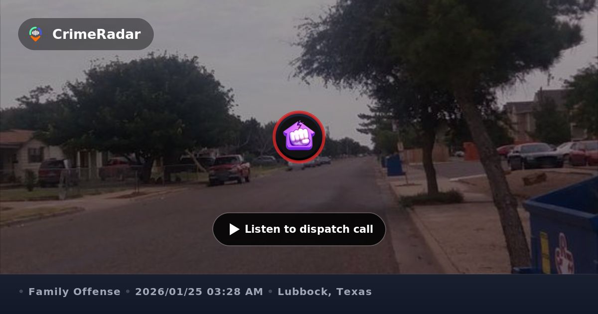 Possible domestic disturbance at Center Point Apartments, Lubbock TX ...