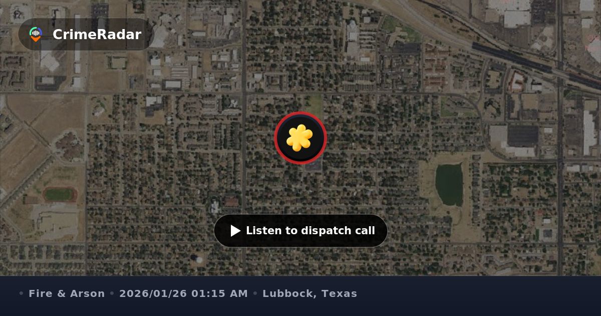 Possible residential fire near 75th St, Lubbock TX | CrimeRadar