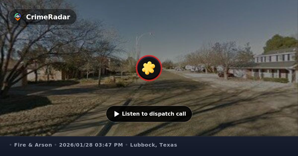 Fire crews respond to possible blaze near First St, Lubbock TX | CrimeRadar