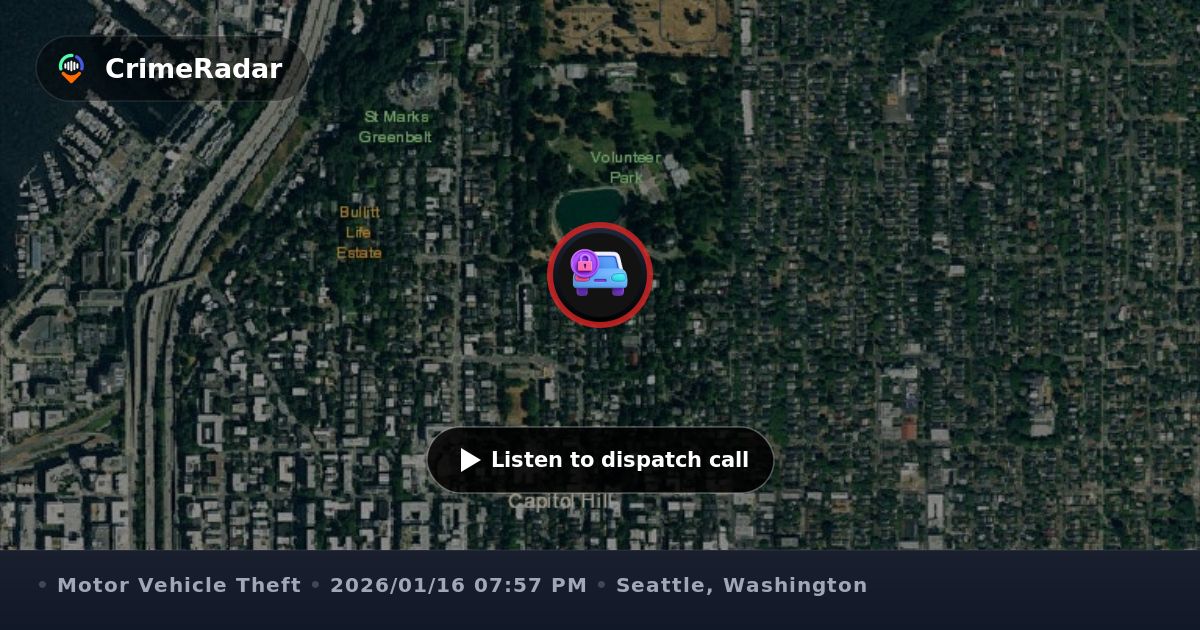 Attempted vehicle theft near East Thomas St, Seattle WA | CrimeRadar