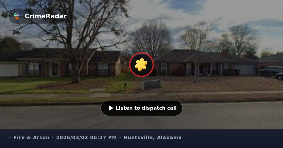 Shed fire reported on Magna Carta Place, Huntsville AL | CrimeRadar