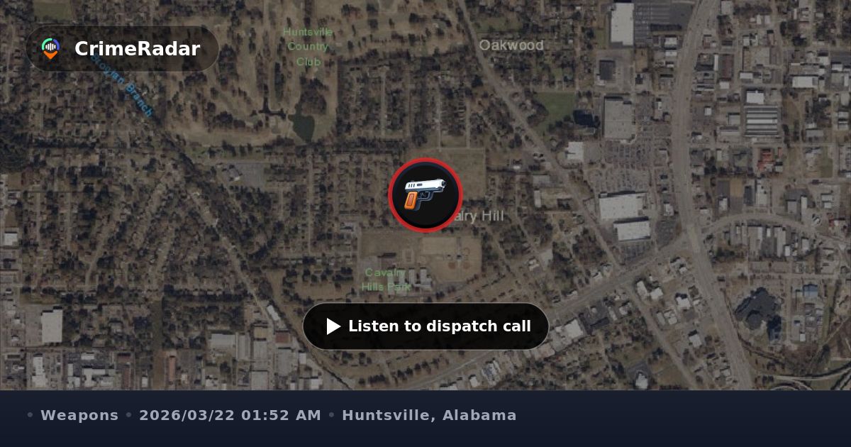 Shooting reported near University Drive in Huntsville, Huntsville AL ...