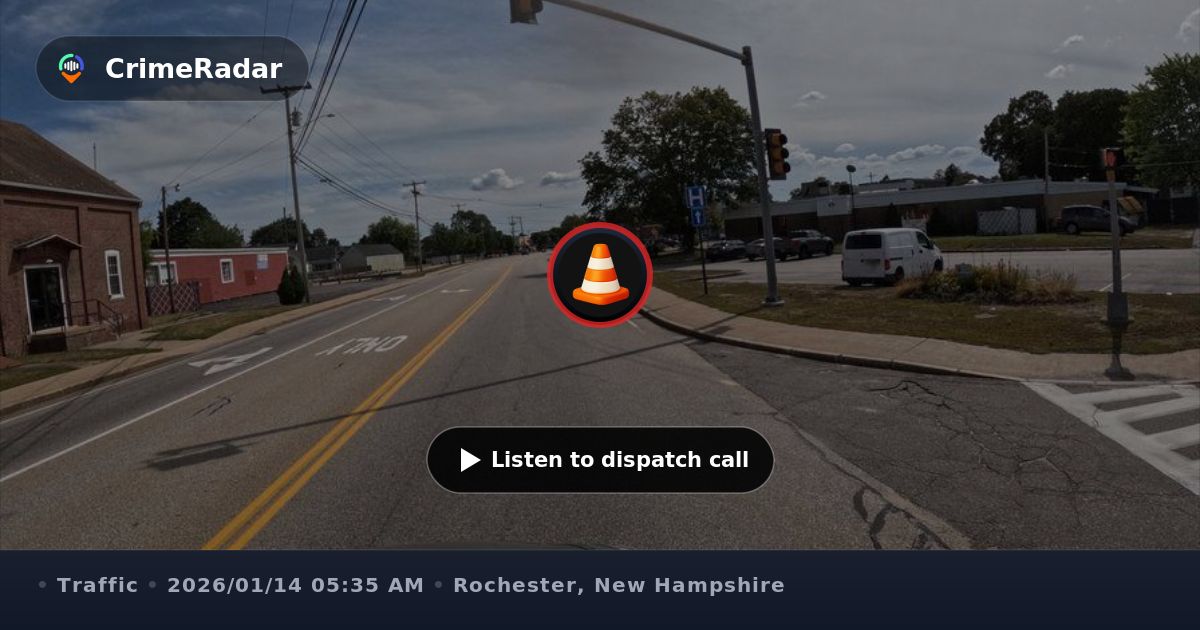 Disabled vehicle blocks intersection near Columbus Ave, Rochester NH ...